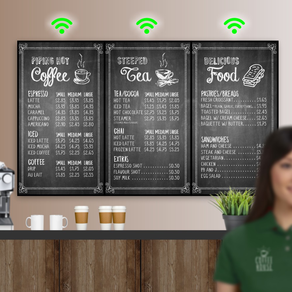 Advanced Imagewerx | Affordable Digital Signage - 2-screen Digital Menu ...